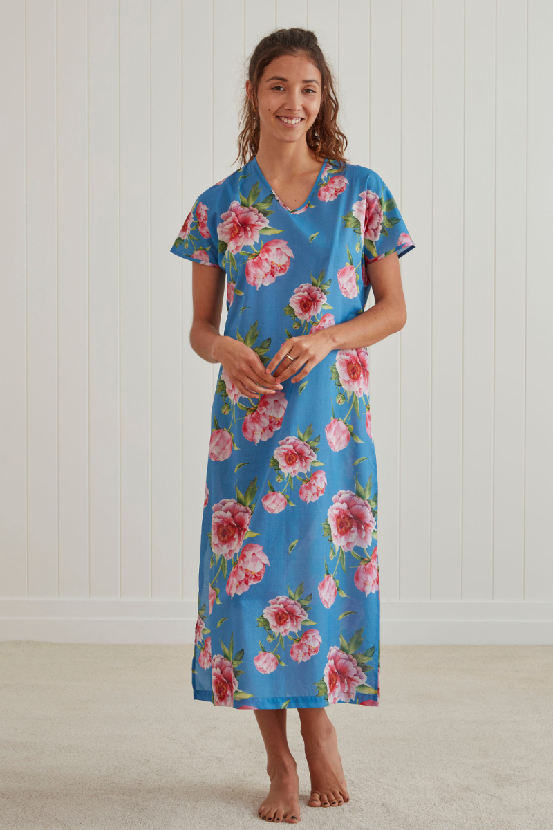 Cleo Long Nightie | Baksana Women's Nightwear